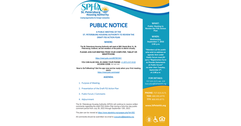 Public Notice - 9/7/2022 Draft SPHA FSS Action Plan Public Meeting (09 ...